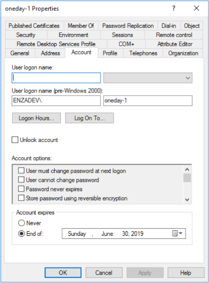 AD Account Expiration Dates