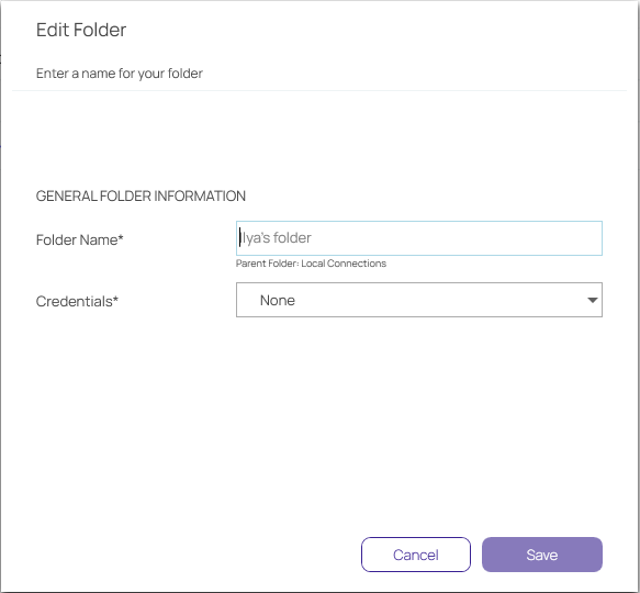 Folder: Creating, Editing, Moving, Deleting