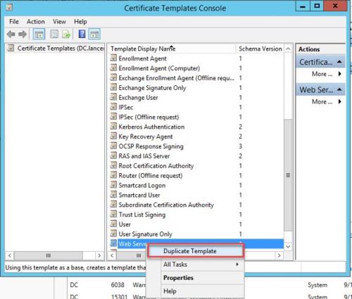 Configuring a Web Server Certificate for PAS