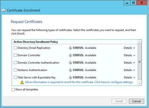 Configuring a Web Server Certificate for PAS