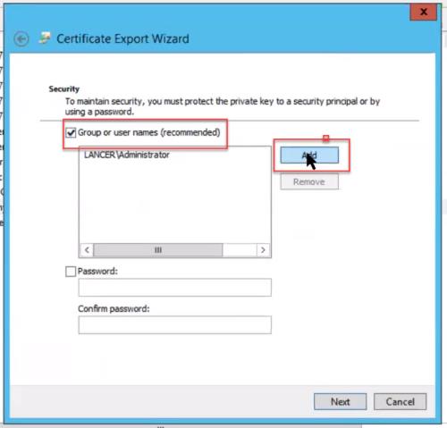 Configuring a Web Server Certificate for PAS
