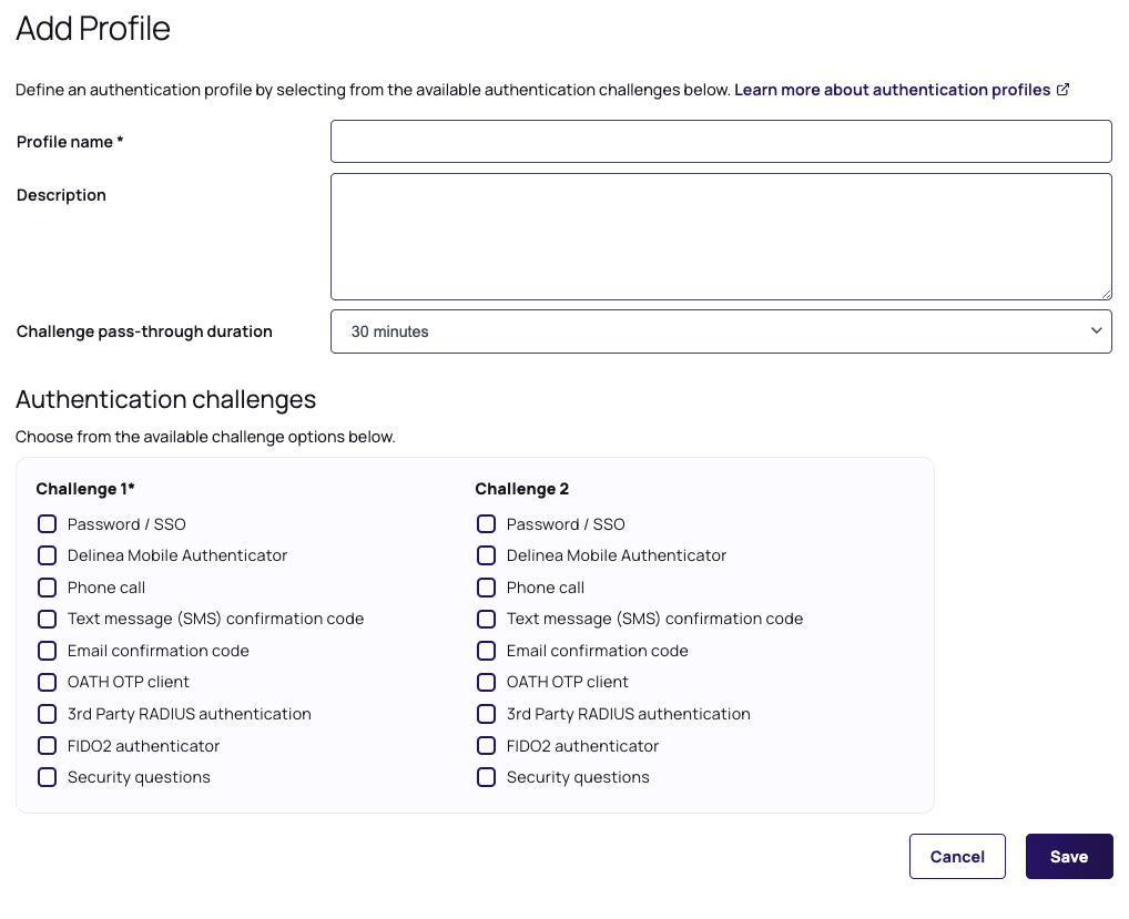 Authentication Profiles