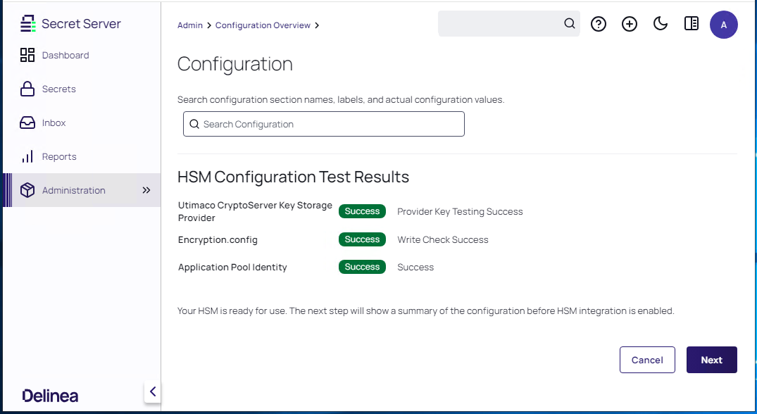 Configuring HSM in Secret Server