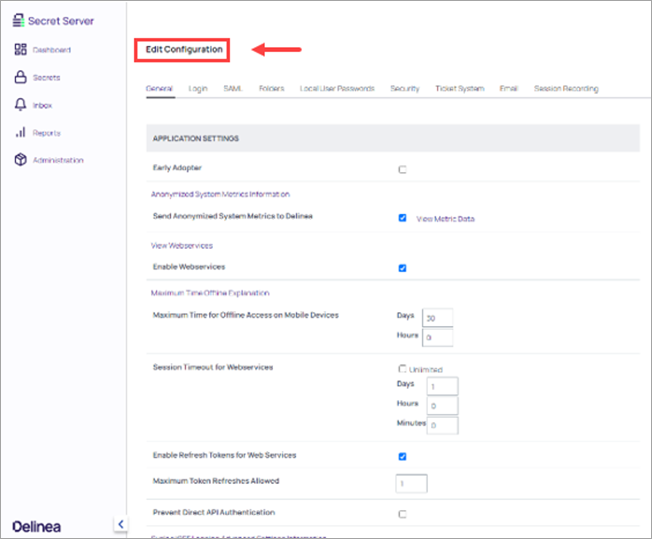 Configure Secret Server for WitFoo