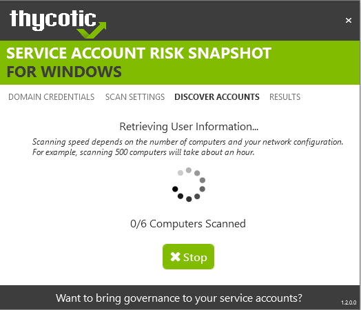 Service Account Discovery Tool