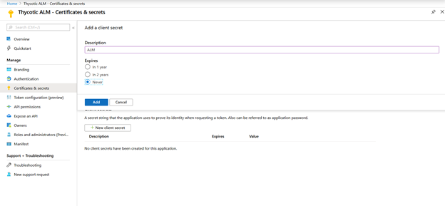 Integrate ALM with Azure Active Directory