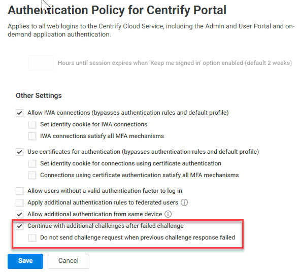 Notifying Users After the First Failed MFA Challenge