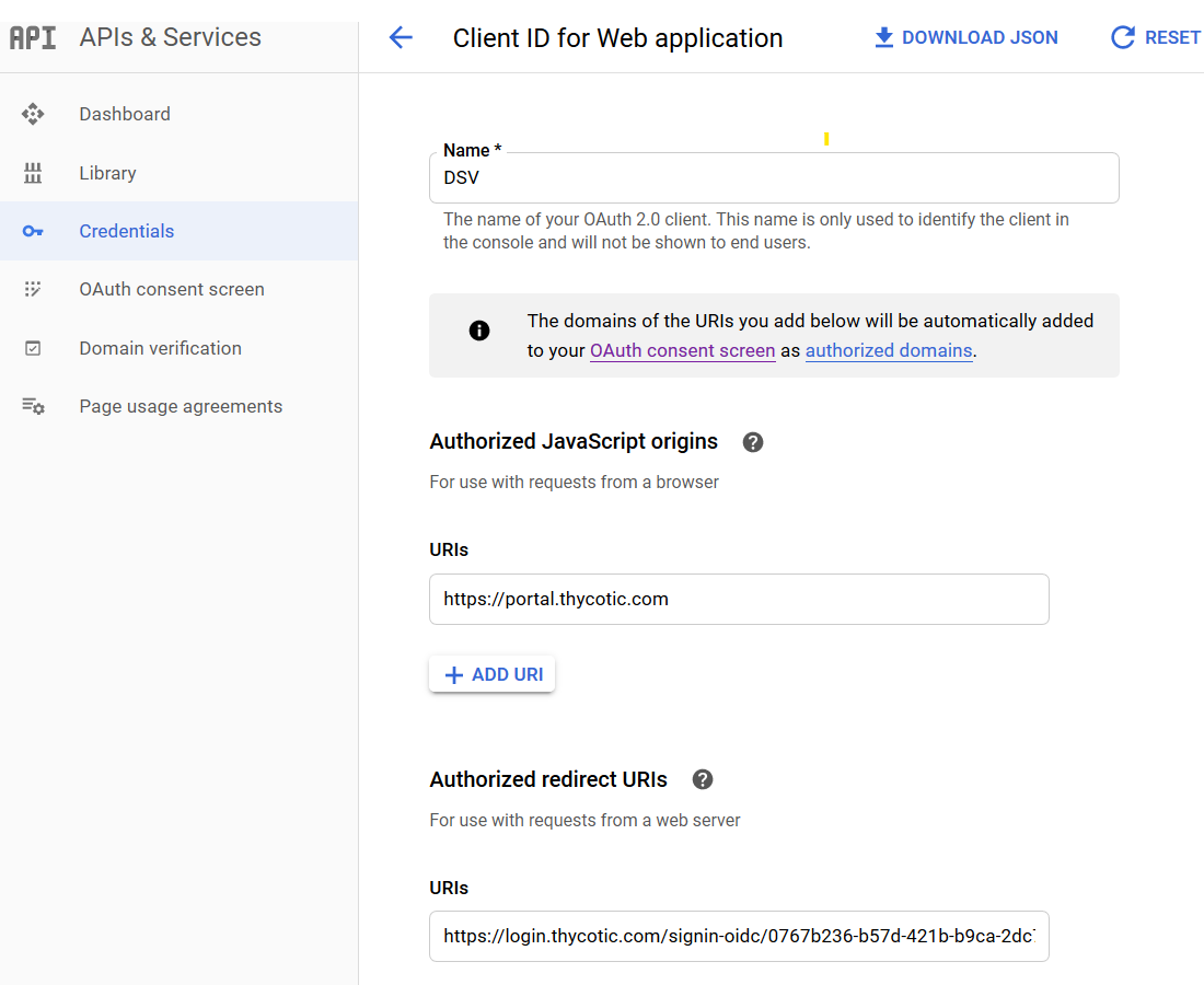 Google Identity Provider Example