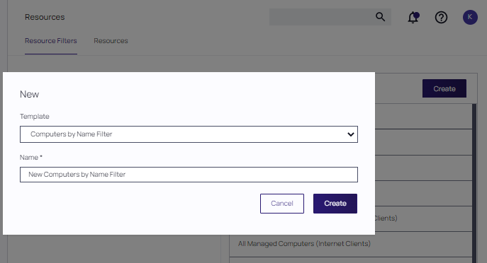 Computer by Name Filter