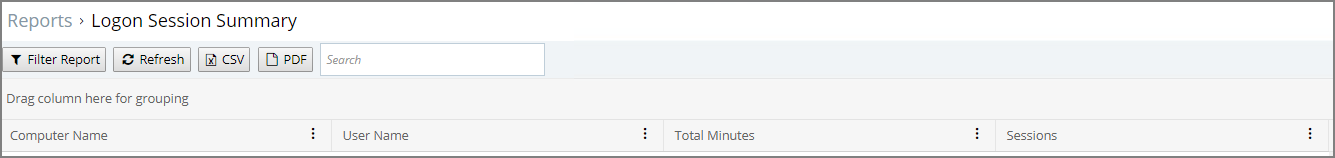 Logon Session Summary Report
