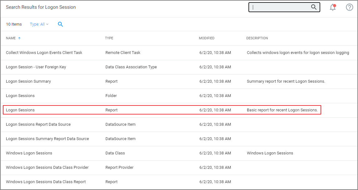 Logon Session Summary Report