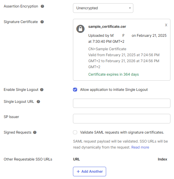 Configuring SAML Okta