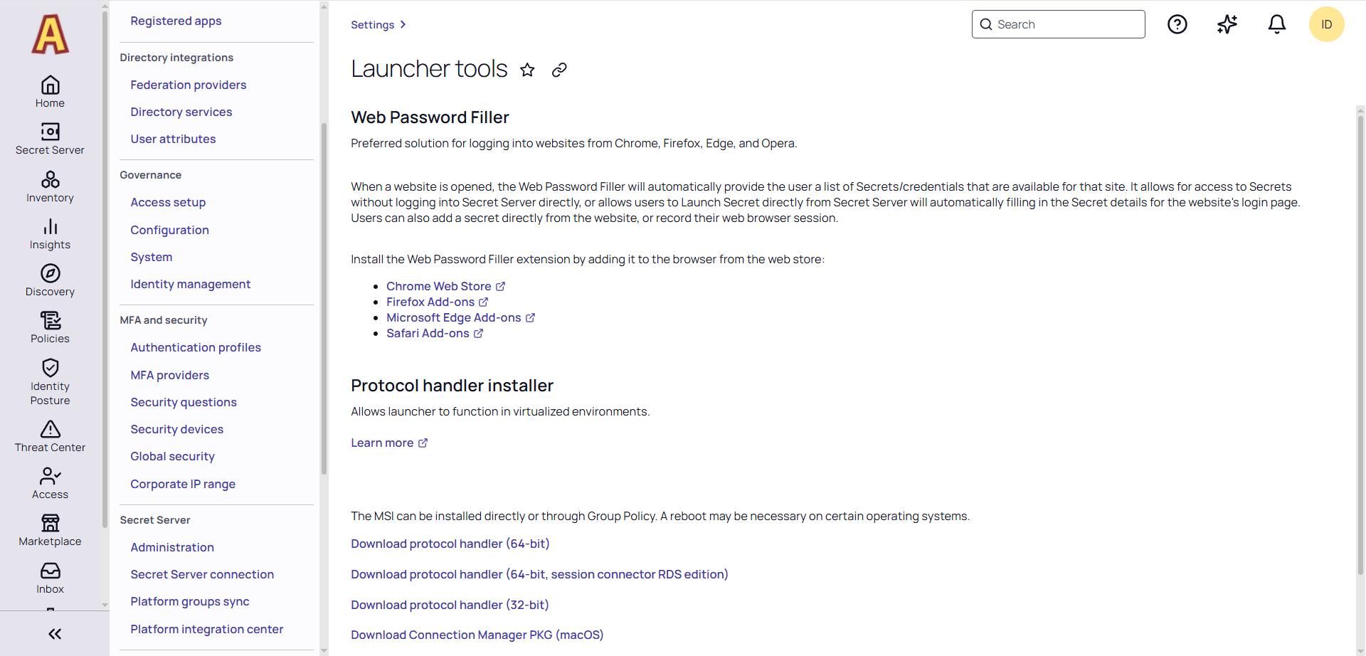 Enabling Launchers