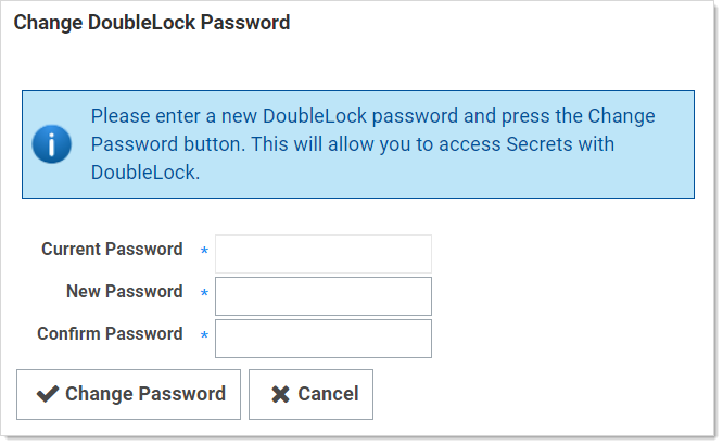 Assigning a User a DoubleLock Password