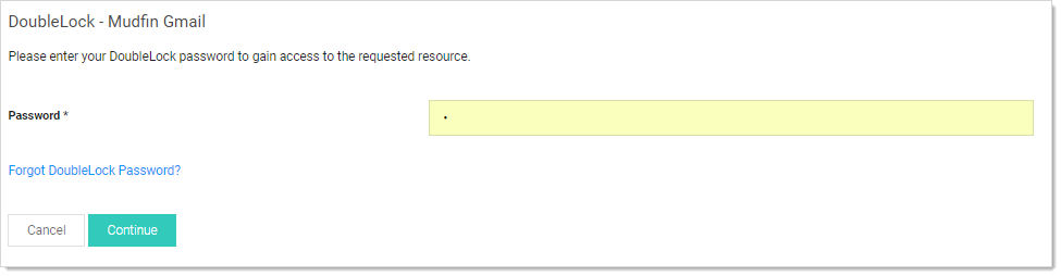 Resetting a DoubleLock Password