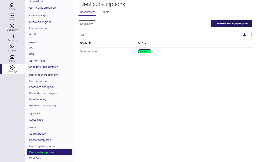 Viewing Event Subscription Logs