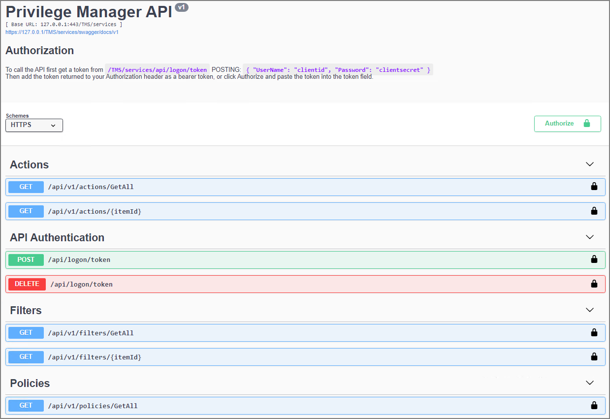 Privilege Manager API