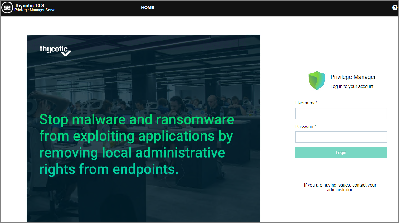 Privilege Manager Cloud Login