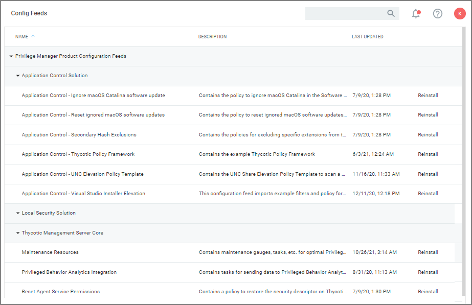 Configuration Feeds