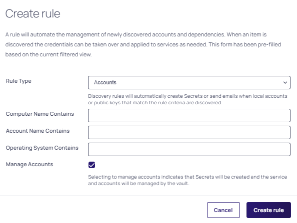 Creating Discovery Rules