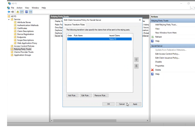 Configuring ADFS 4.0 (Windows Server 2016)